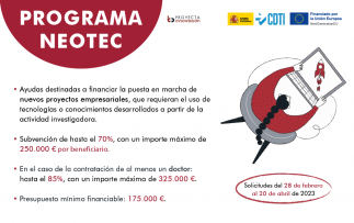 Programa NEOTEC CDTI 2023